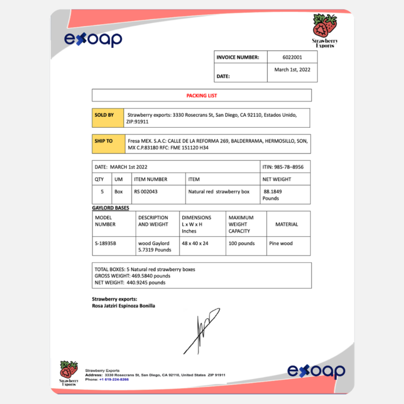 Los documentos esenciales en la exportación - exoap